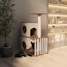 Boho Cat House Design, Cat Condo House, CNC Pet House, Wooden Cat Shelf ...