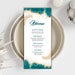 Editable Emerald Green & Gold Menu Card, Elegant Menu Template ...