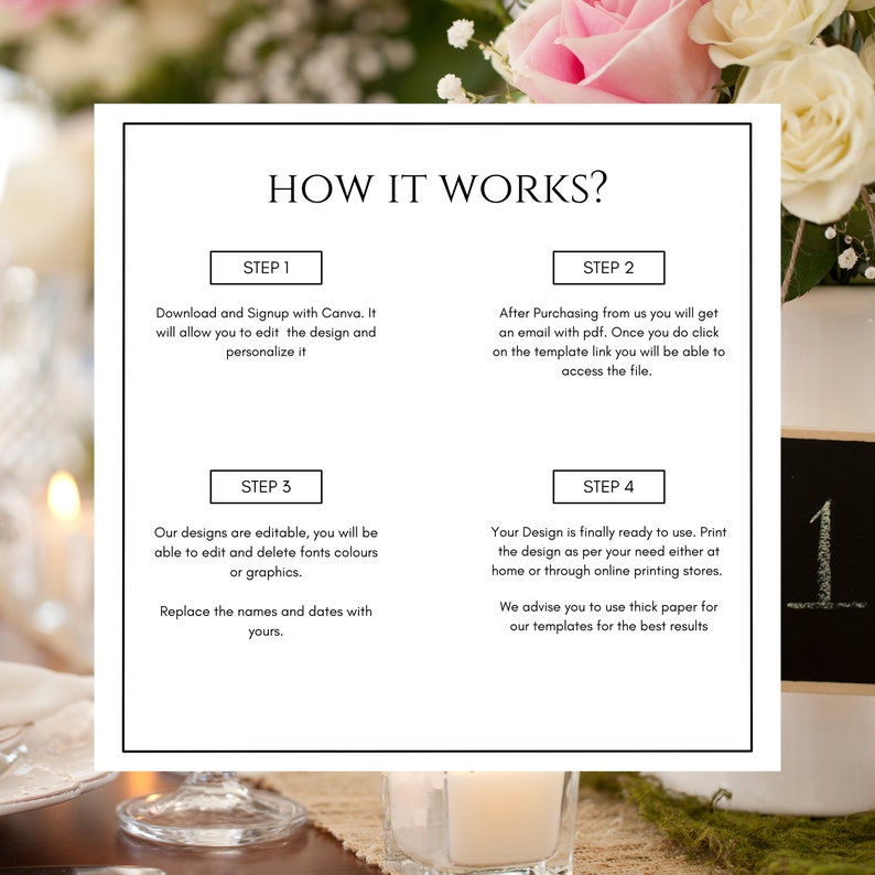 Printable Floral Purple Editable Card Template, Purple Flowers Dinner ...