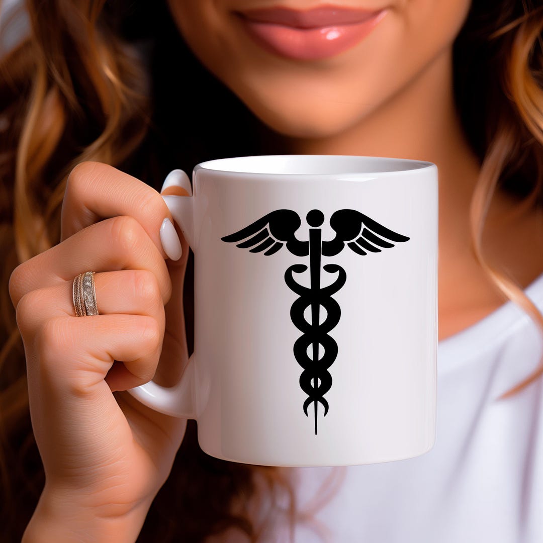 Caduceus Symbol Healthcare Mug; Medical Coffee Cup; Gift for Doctors ...