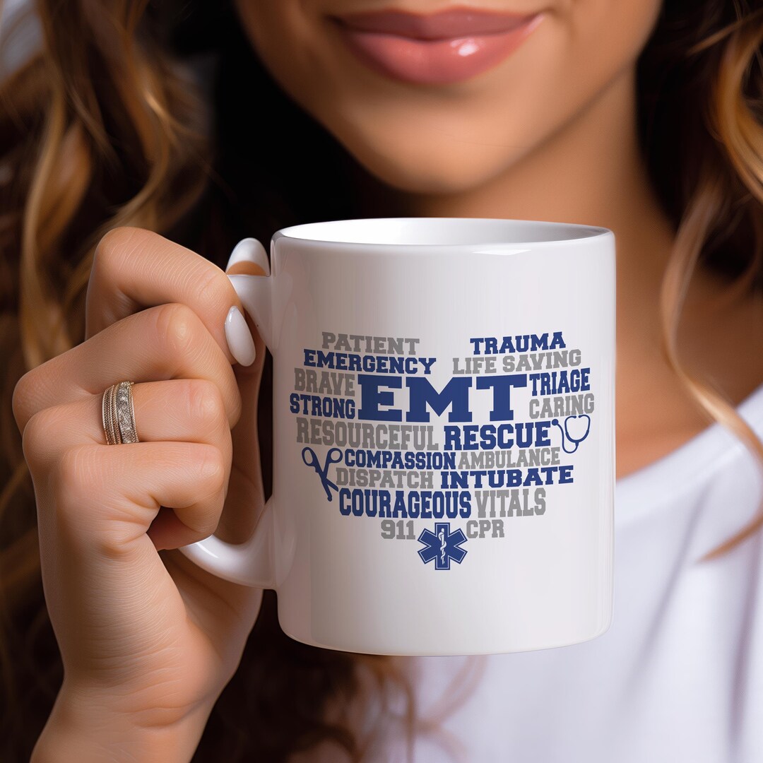 EMT Word Cloud Mug: First Responder Appreciation Gift - Etsy