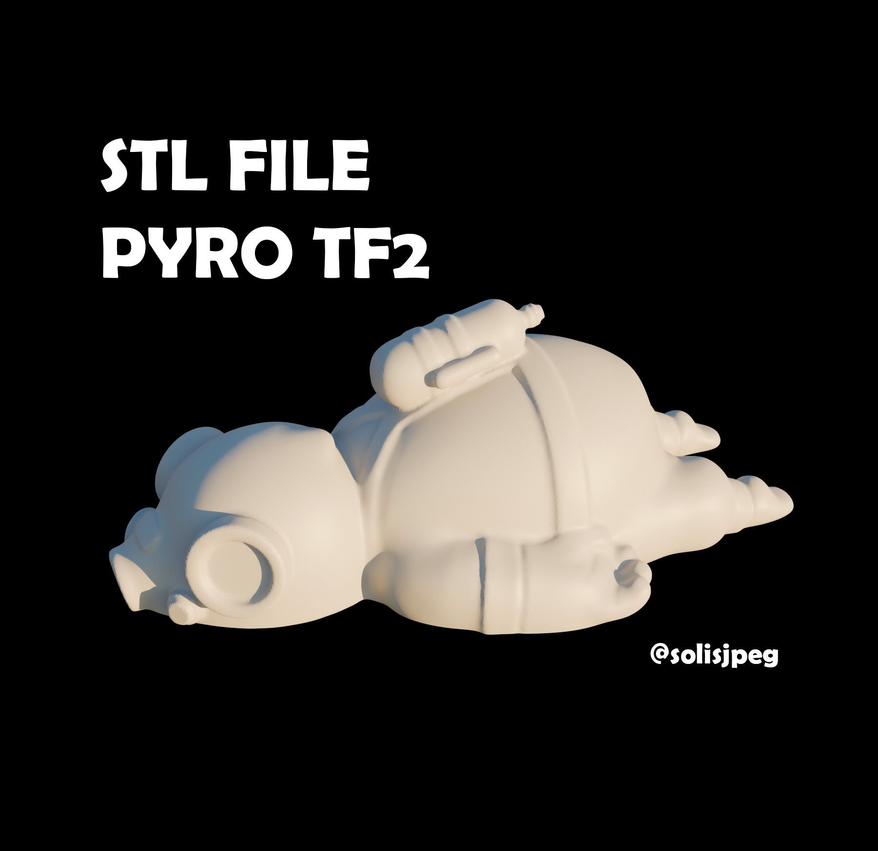Pyro Team Fortress 2 STL Files 3D Printing TF2 Figure - Etsy