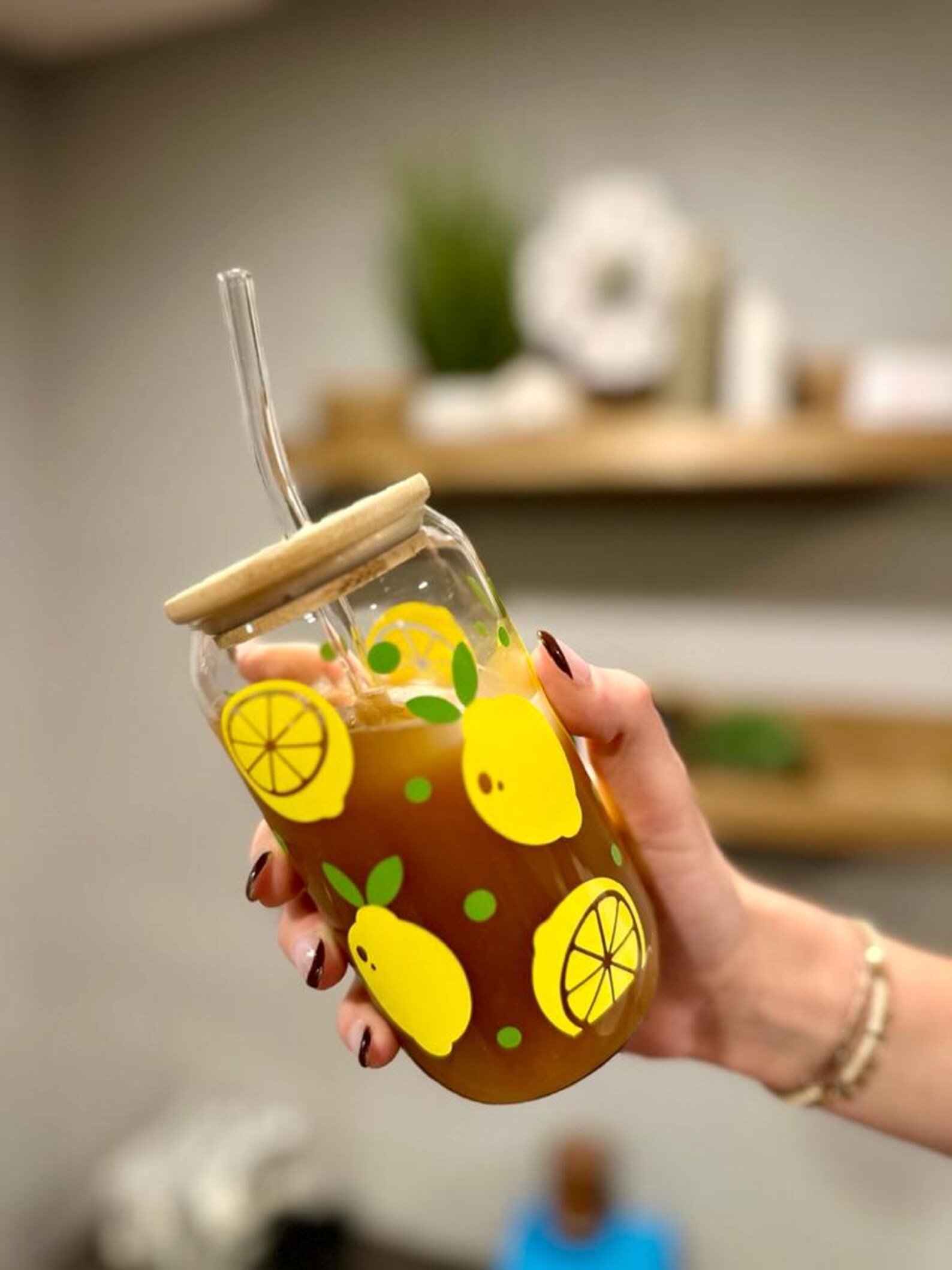 Lemon Glass Cup, Lemon Iced Coffee Cup, Lemonade Glass Cup, Soda Can ...