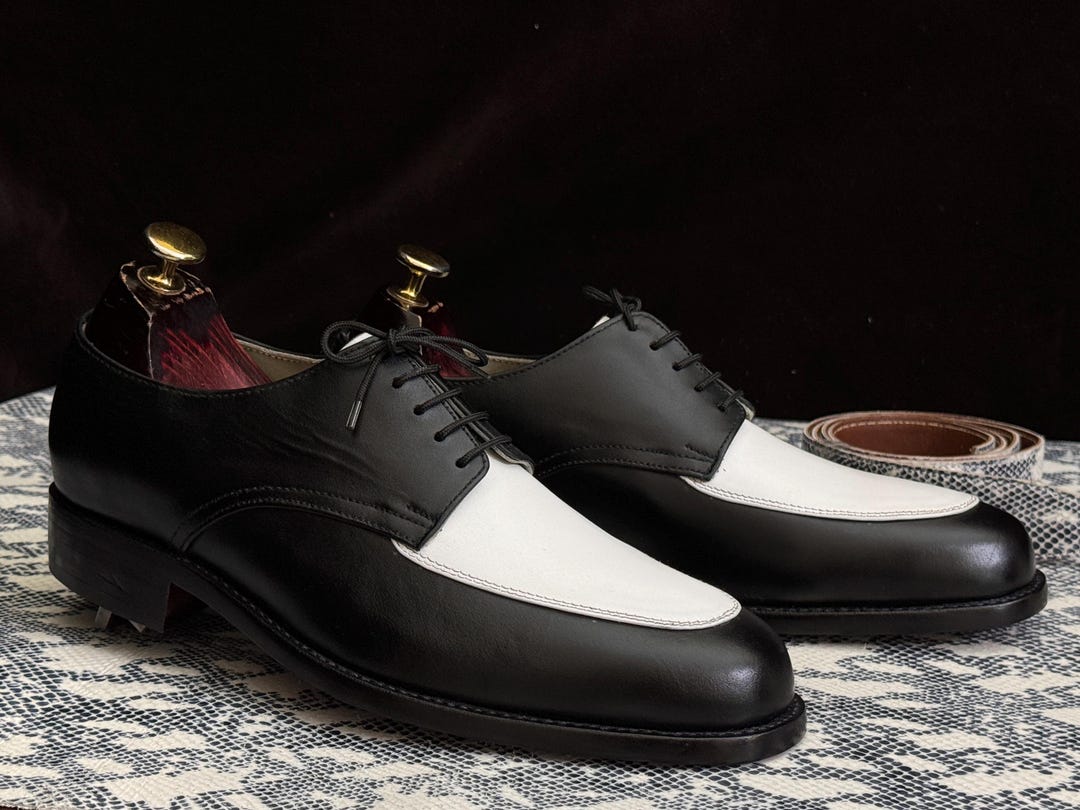 Handmade Derby Lace-up Cowhide Leather Shoes for Men - Goodyear Welted ...