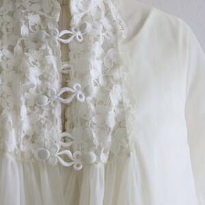 Vintage White Lace Peignoir Set Nightgown and Robe Set Lingerie Bridal ...
