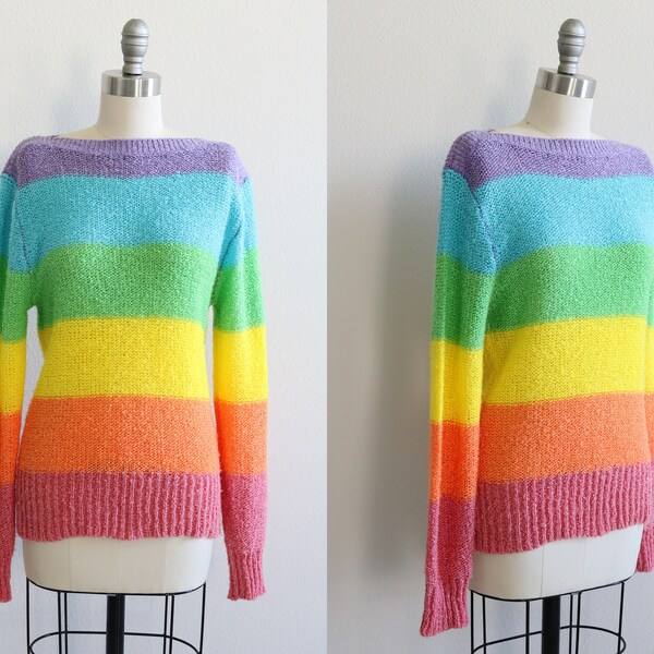 Rainbow Sweater - Etsy