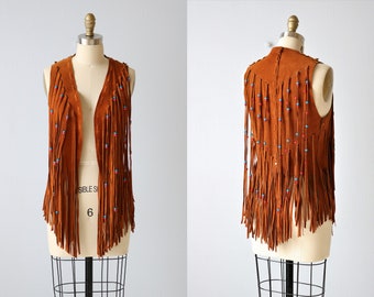 70s fringe vest | Etsy