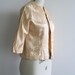 Vintage Evening Formal Jacket Gold Satin Cropped for a Wedding Bridal ...