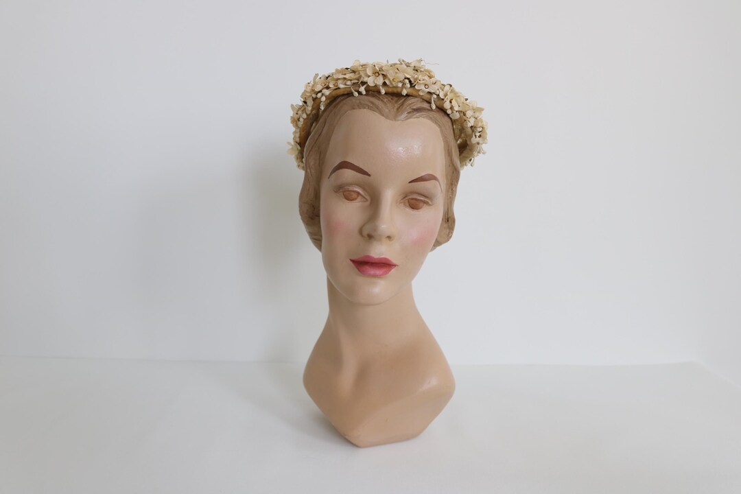 Vintage 1950s Floral Wedding Juliet Cap: Bridal Fascinator - Etsy