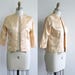 Vintage Evening Formal Jacket Gold Satin Cropped for a Wedding Bridal ...