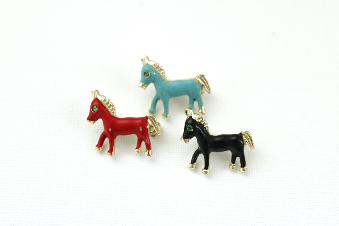 Scatter Pins Set Pony Little Red Pony Pins Set of 3 Horse Lover's ...