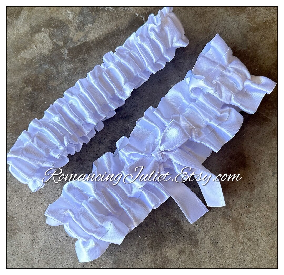 The Classic Chic Leg Garter SET in White/white - Etsy