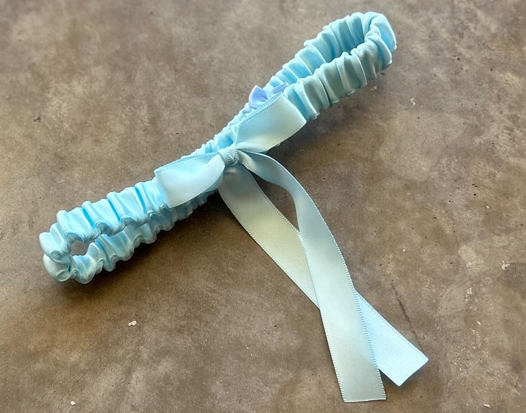 Simple Satin Bridal Garter With BONUS Something Blue..you Choose the ...