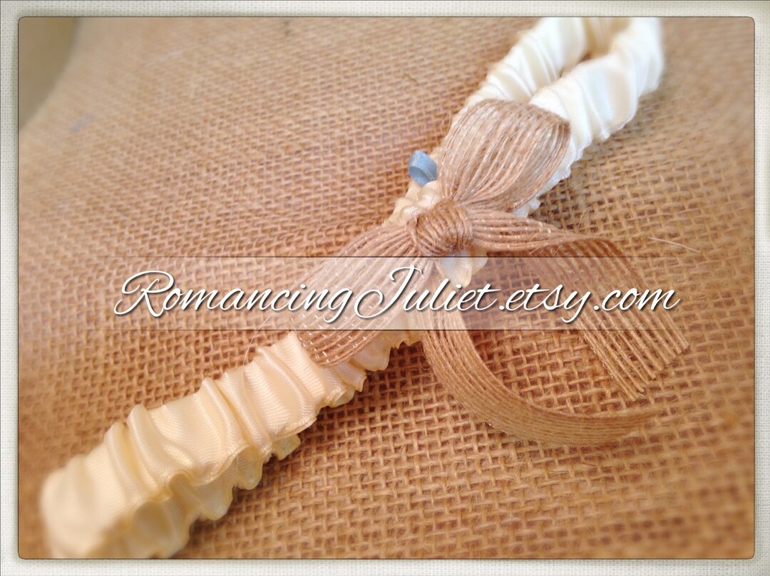 Simple Satin Bridal Garter With BONUS Something Blue..you Choose the ...