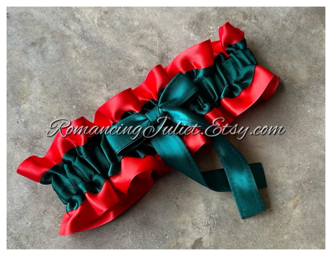 The Classic Chic Leg Garter..you Choose the Accent Colors..shown in Red ...