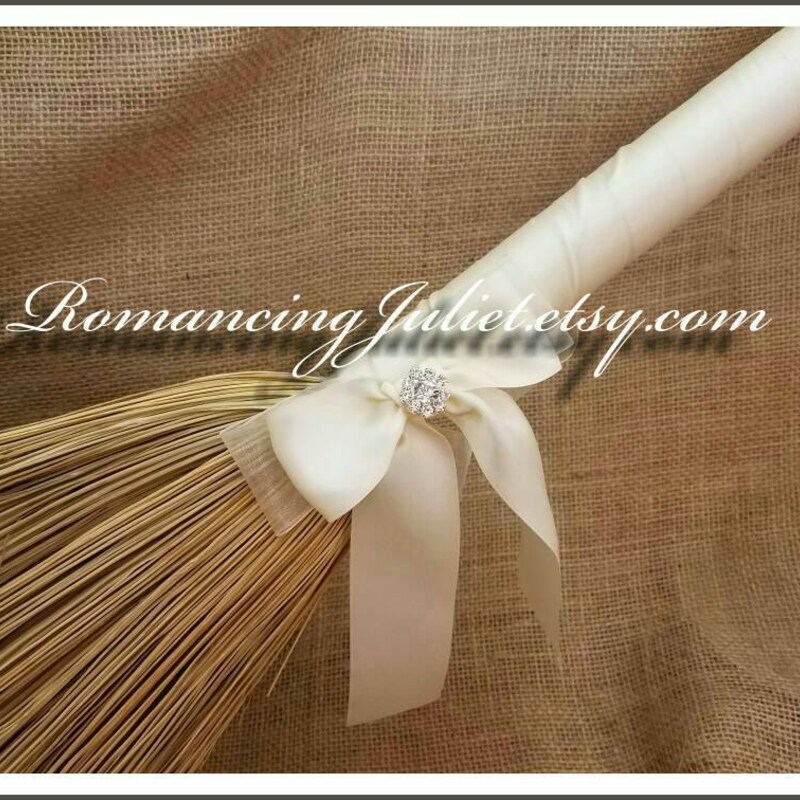 Rhinestone Wedding Broom - Etsy