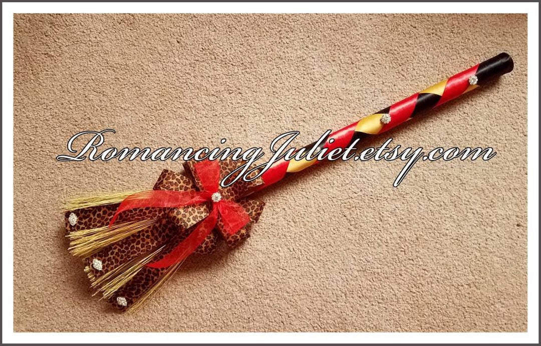 Deluxe Jump Broom Made in Your Custom Colors With Rhinestone Accents ...