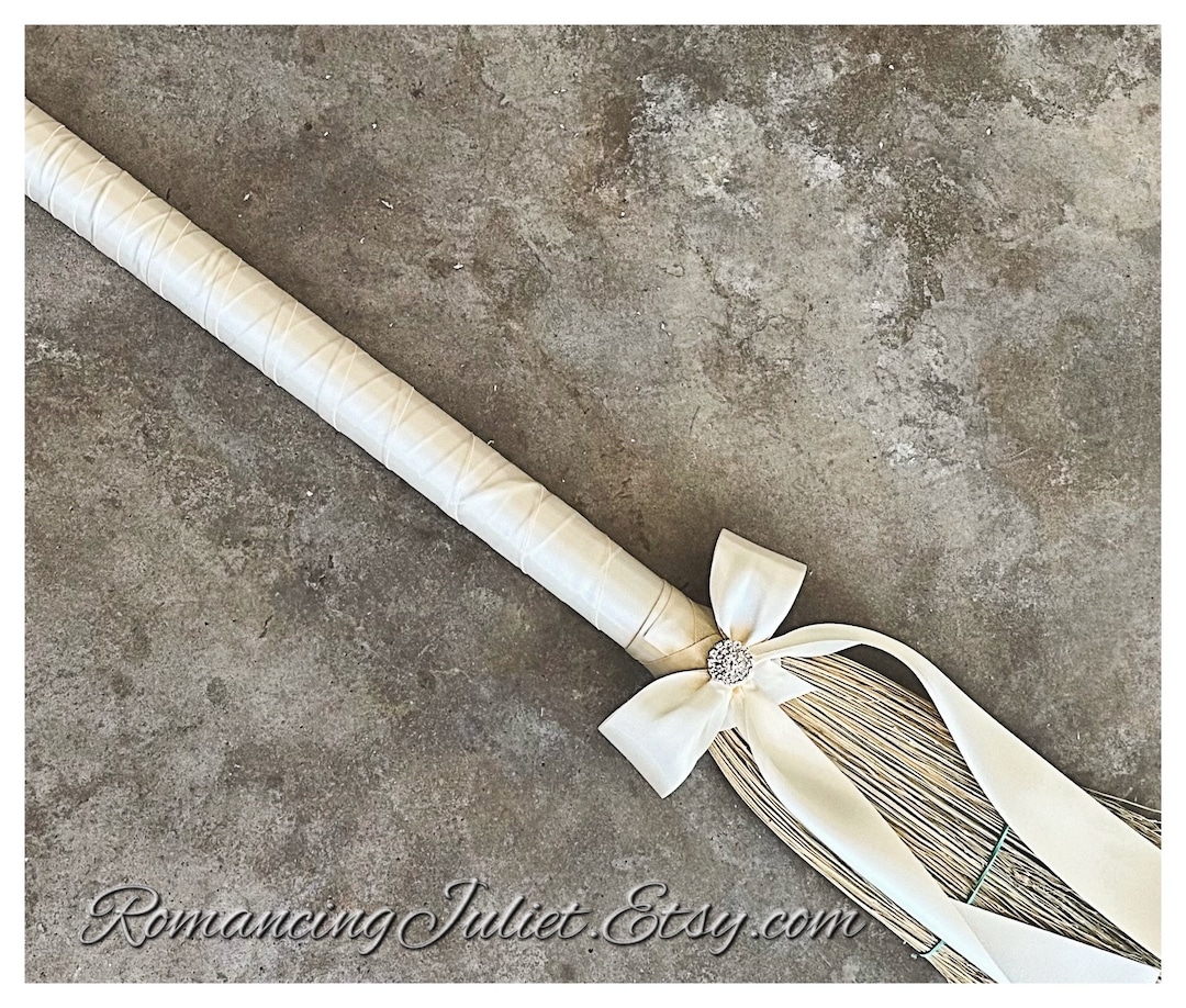 Classic Jump Broom .. You Choose the Colors ..shown in Ivory/ivory - Etsy