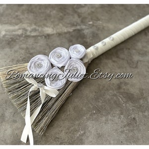 Timeless Elegance Wedding Broom With Vibrant Crystal Accents and ...