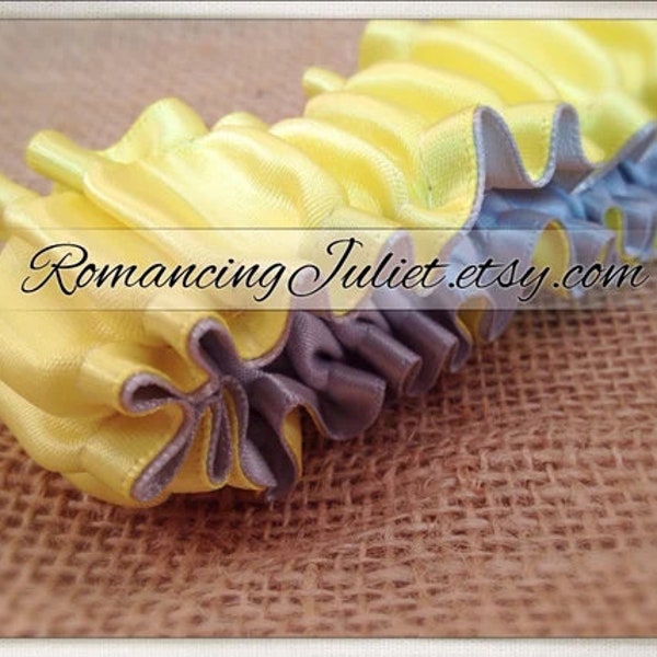 Yellow Grey Garter - Etsy
