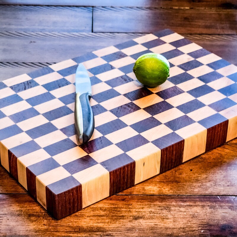 Wood Checker Board - Etsy