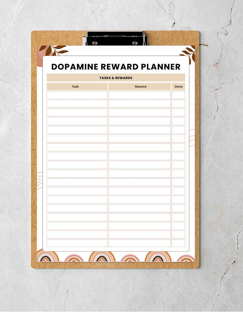 Dopamine Reward Chart PDF - Etsy Canada