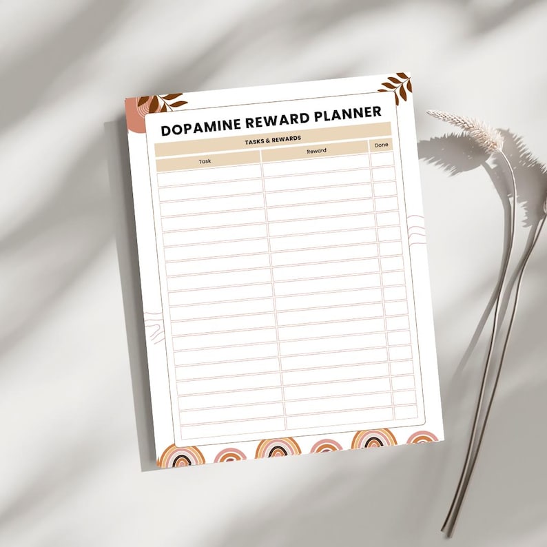 Dopamine Reward Chart PDF - Etsy Canada