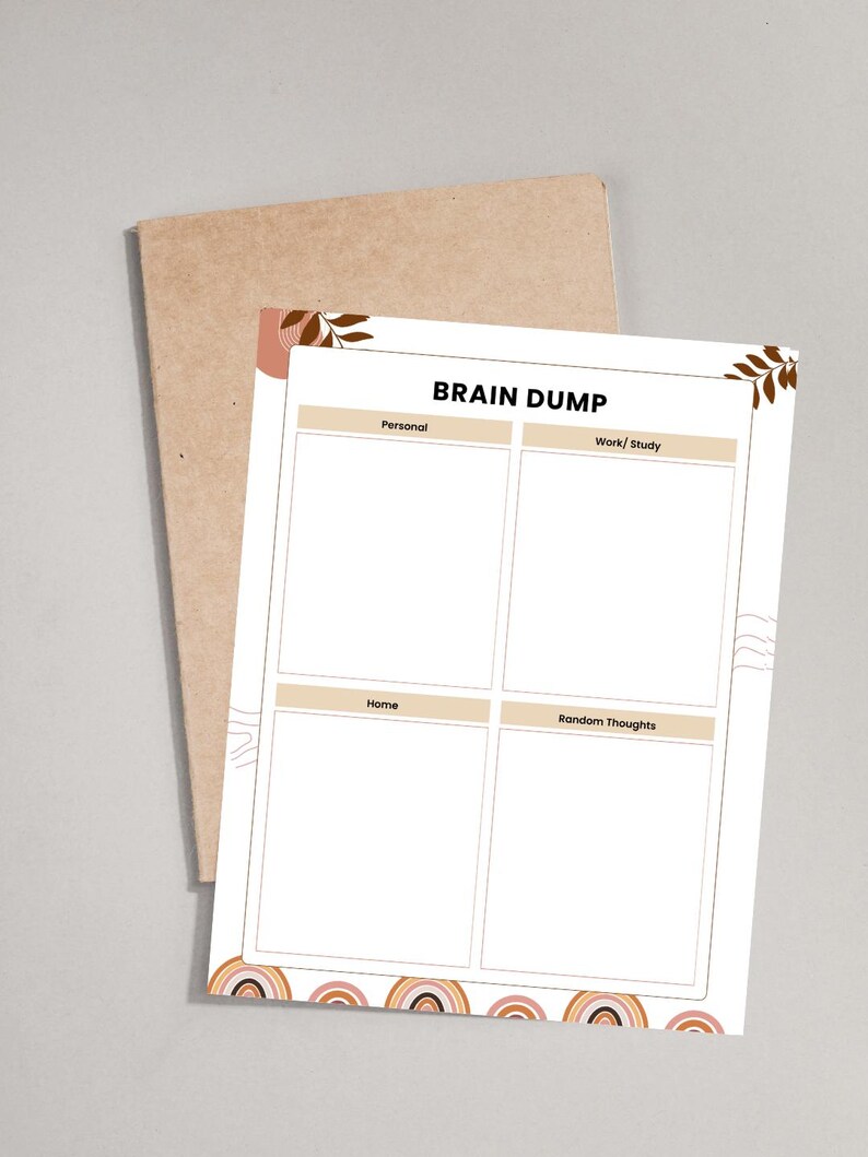 ADHD Brain Dump Worksheet - Etsy