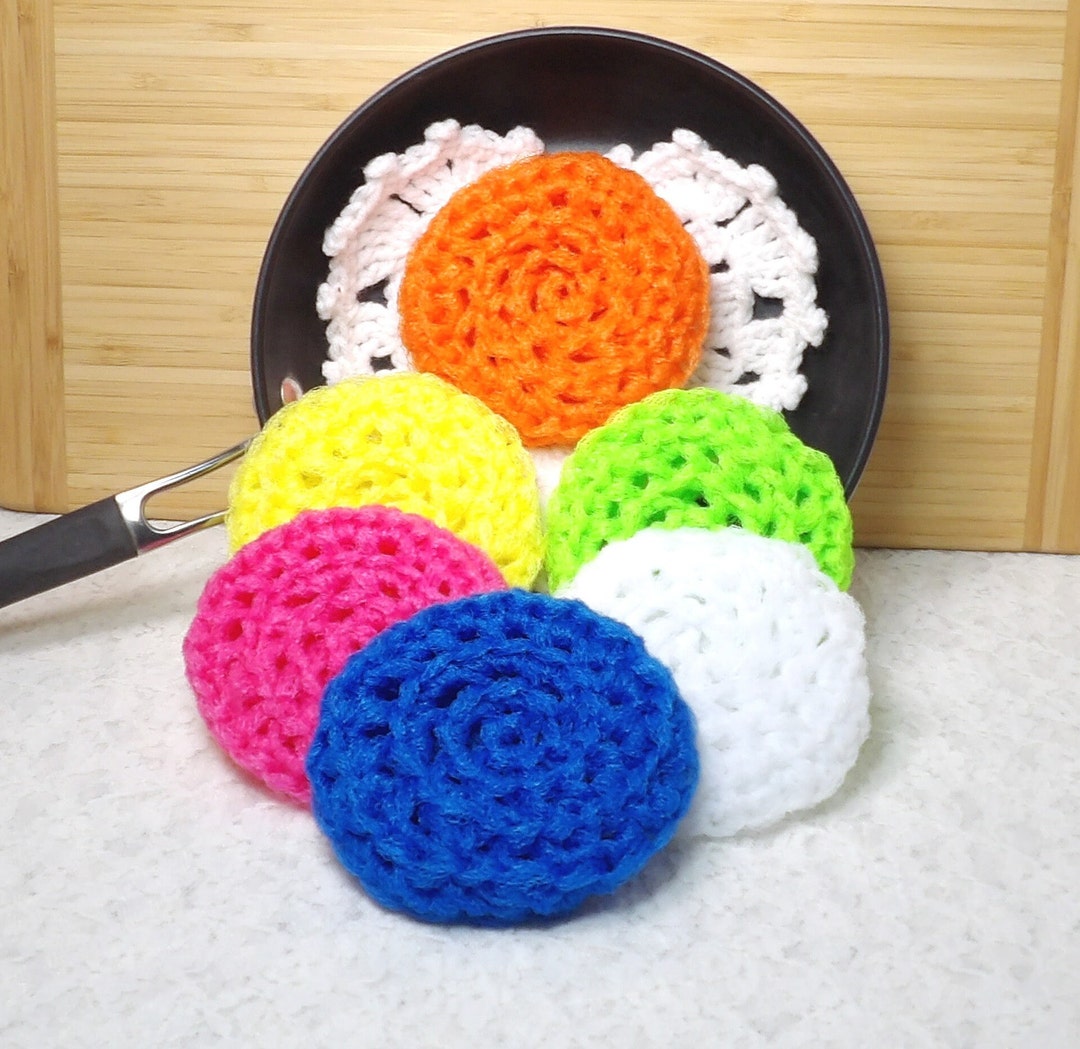 Pot Scrubbers, Scrubbies, Cleaning Aid, Scour Pad, White, Yellow, Blue ...