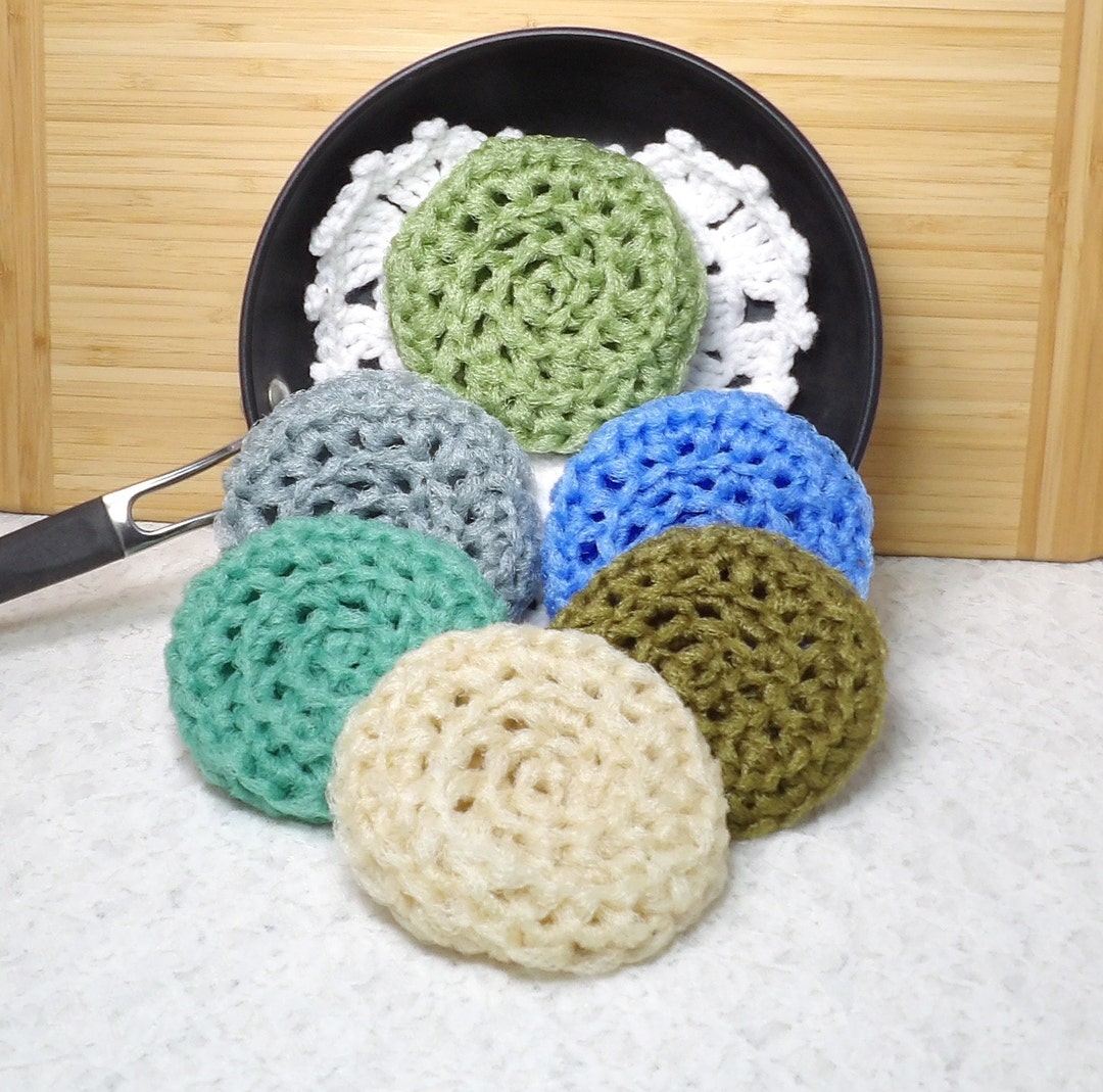 Nylon Net Pot Scrubber Set: Earthtones Kitchen Scrubbies, 6-pack - Etsy