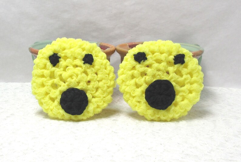 Scrubbers. Emoji Yellow Scour Pad Scrubbie Durable - Etsy