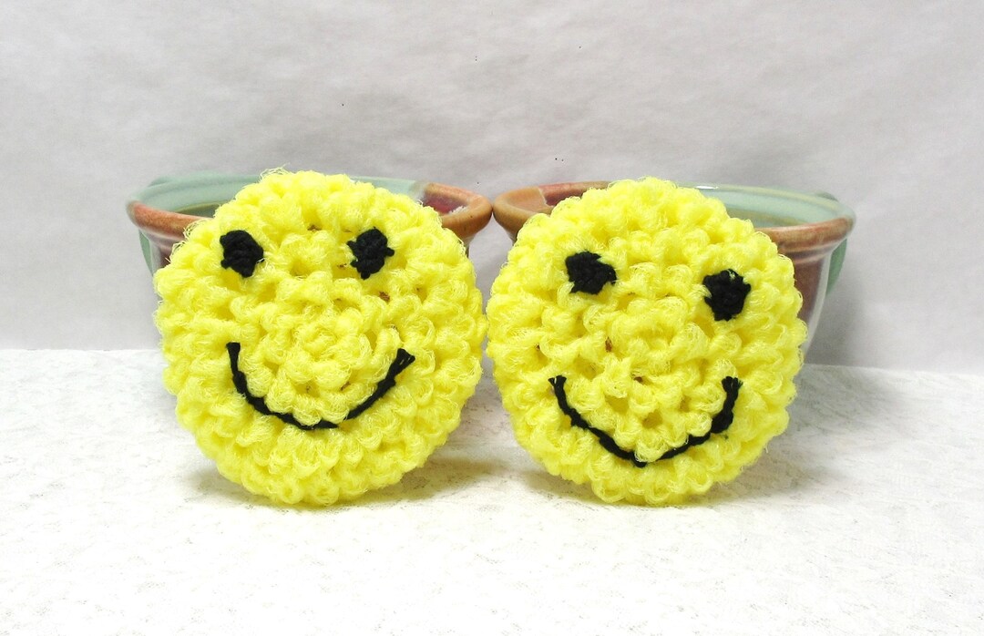 Scrubbers. Scrubbie, Emoji, Yellow, Scour Pad, Scrubbie, Durable ...