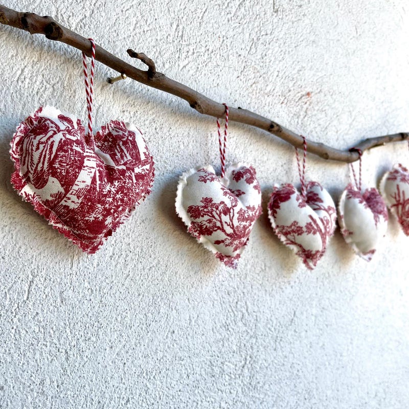Hanging Fabric Hearts - Etsy