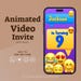 Emoji Custom Invite, Emoji Video Invitation, Emoji Party, Invitation ...