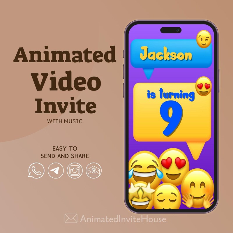 Emoji Invitation - Etsy