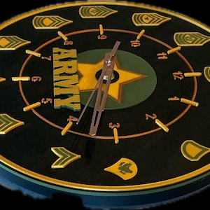 Sergeant Time Clock – Custom Army Rank Wall Clock - Etsy