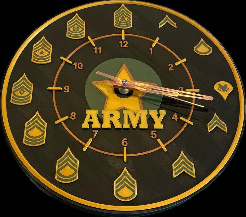 Sergeant Time Clock Custom Army Rank Wall Clock - Etsy