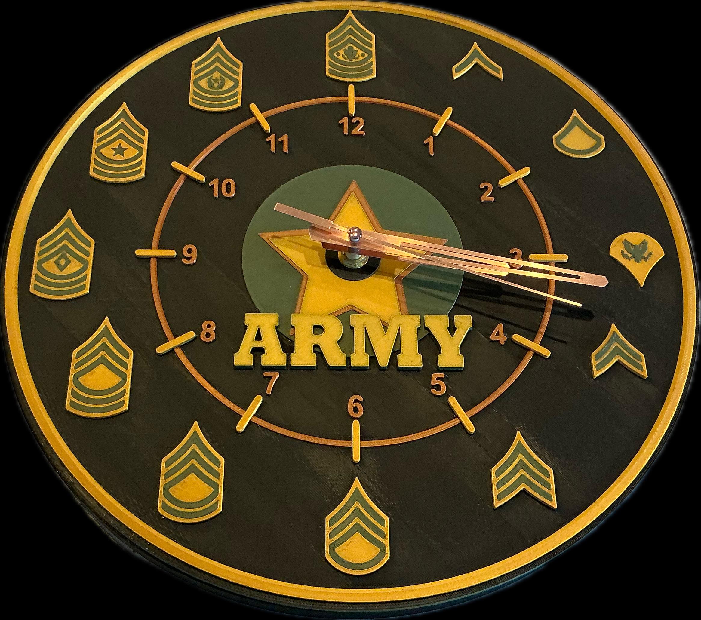 Sergeant Time Clock – Custom Army Rank Wall Clock - Etsy