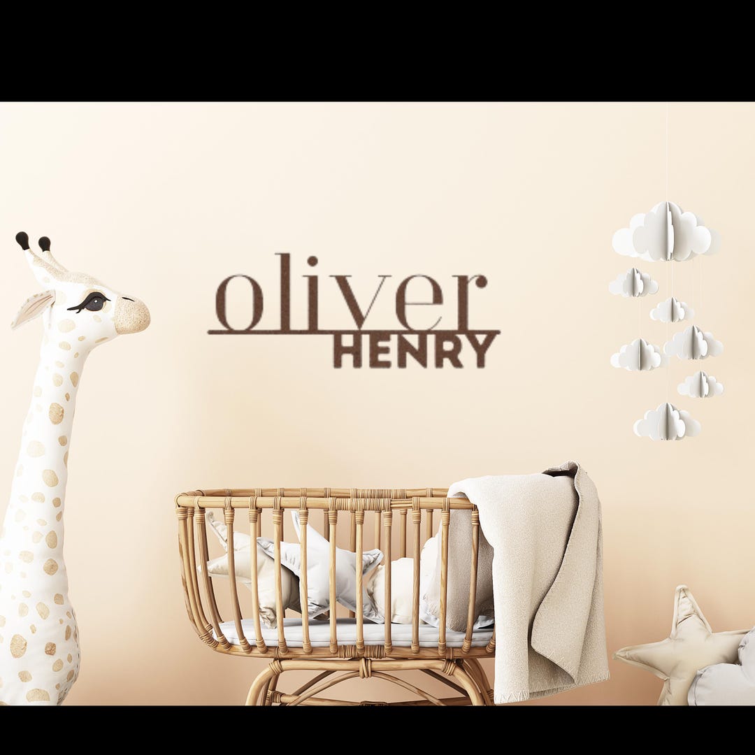 Custom Name Sign Nursery Name Sign Baby Name Sign Metal Name Sign Over ...