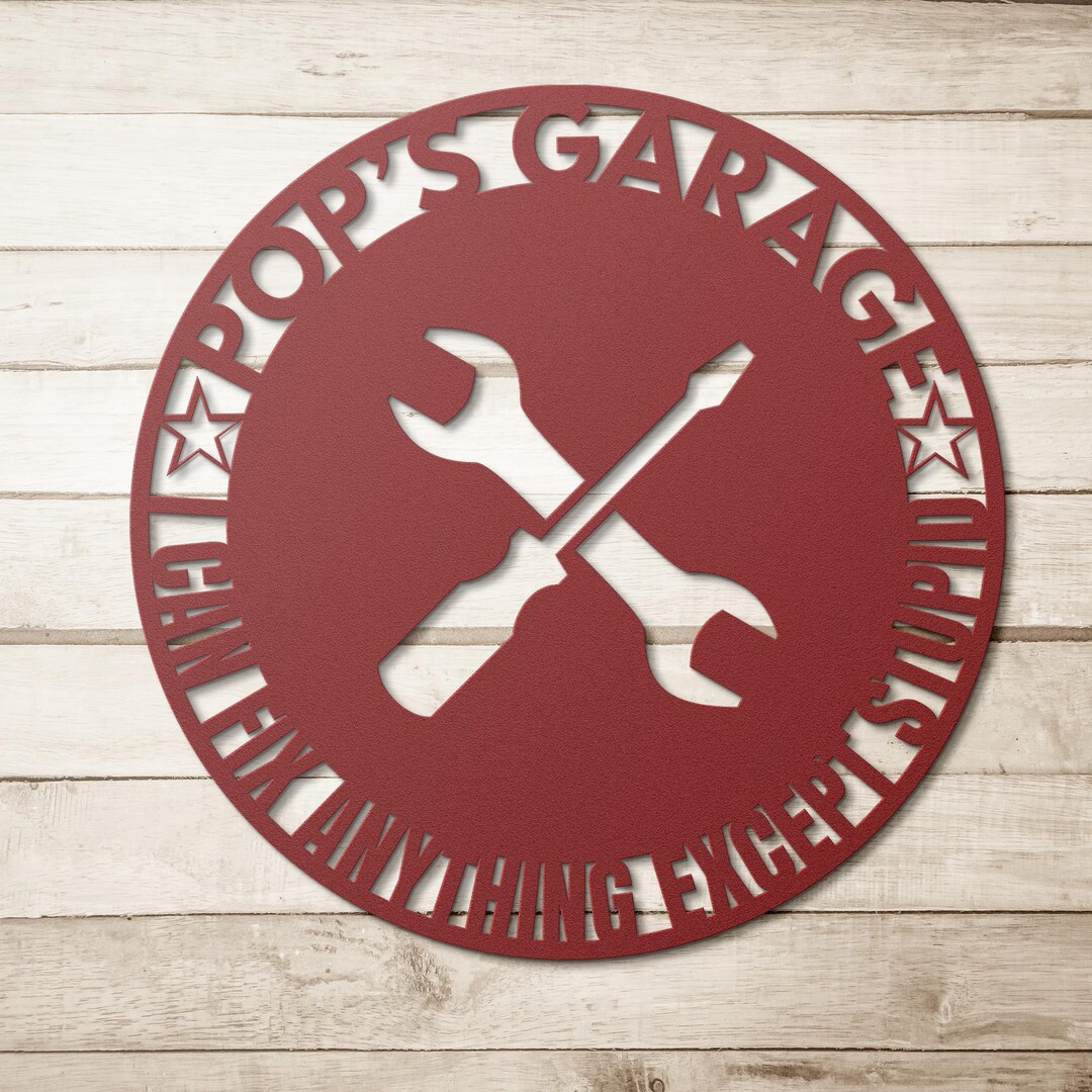 Custom Garage Die-cut Metal Signs, Father's Day Gift - Etsy