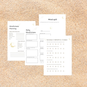 Daily Mindfulness Journal Printable Template, Thankfulness, Gratitude ...