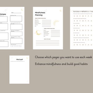 Daily Mindfulness Journal Printable Template, Thankfulness, Gratitude ...