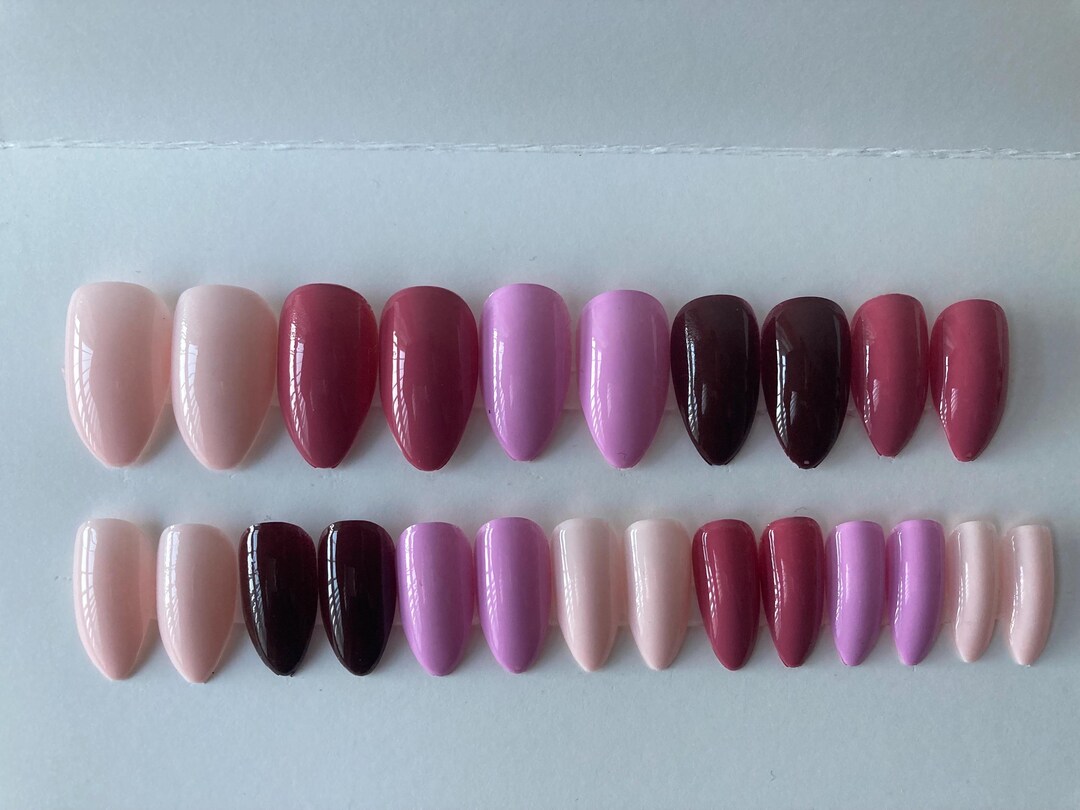 Primrose Medium Stiletto Press on Nails - Etsy