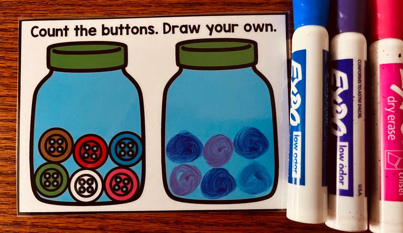 Counting Practice Printable for Toddlers, Preschoolers, Kindergarten ...