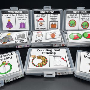 6 Christmas Task Boxes for Toddlers, Preschoolers, or Kindergarten ...