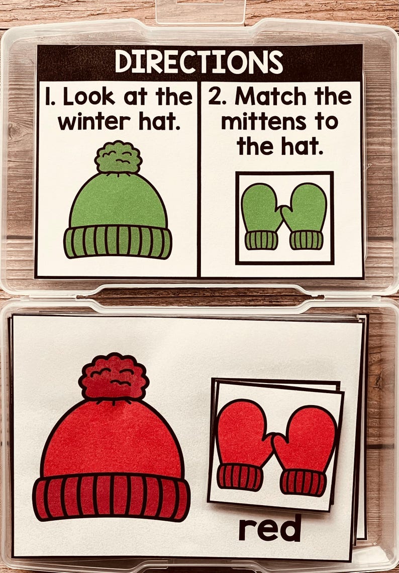 Winter Task Box Printable for Toddlers, Preschoolers, or Kindergarten ...