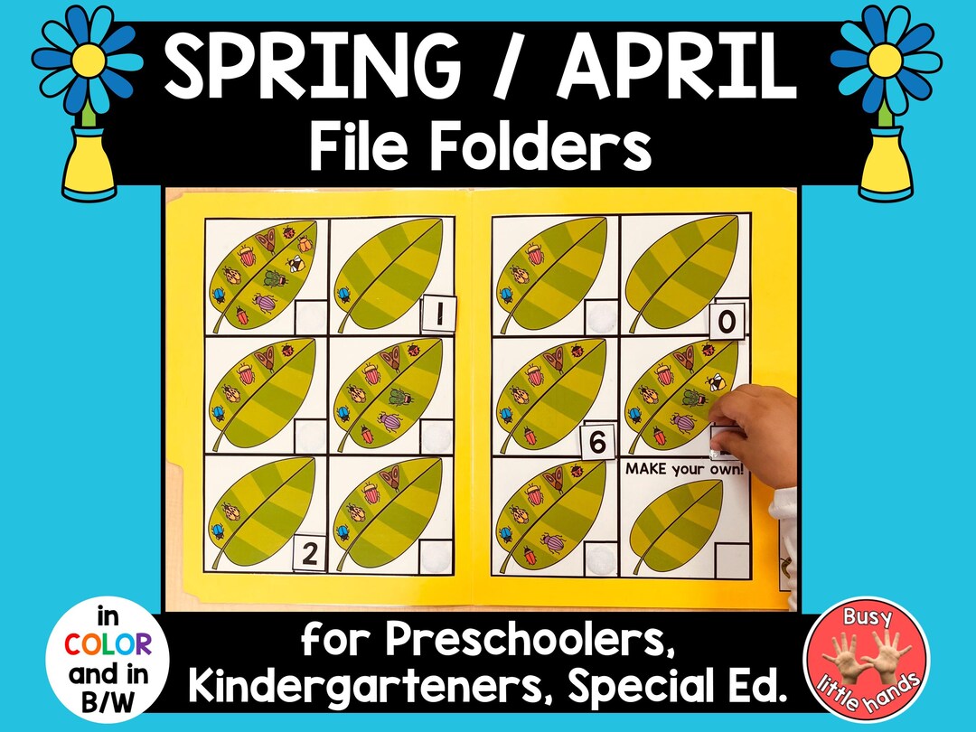 April File Folder Printable for Toddlers, Preschoolers, or Kindergarten ...
