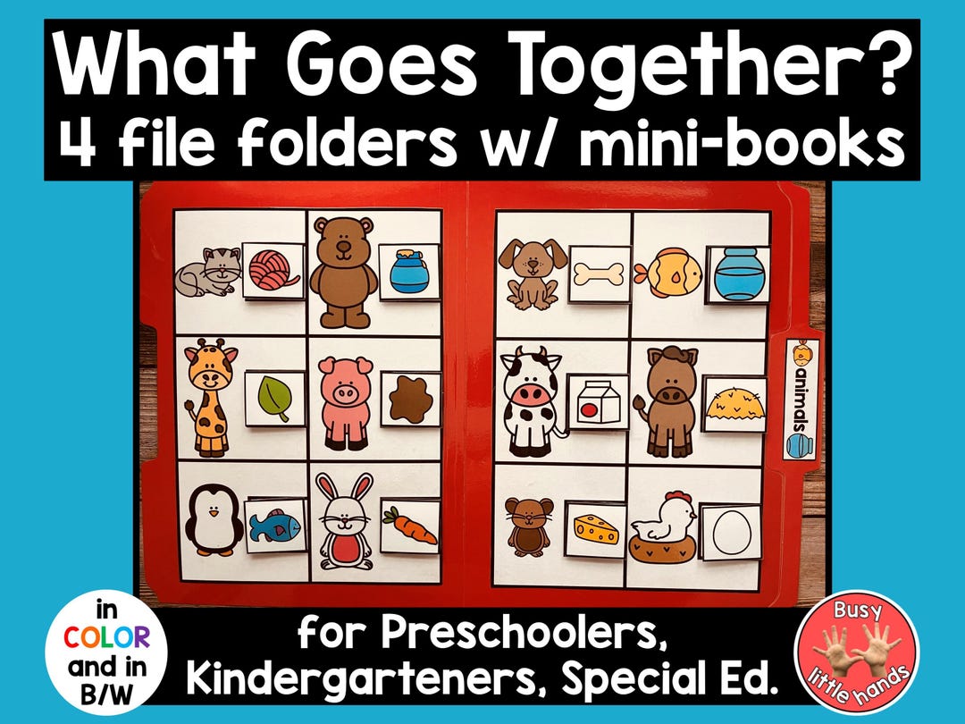 Preschool File Folder Games: Language Learning Activities (PDF ...