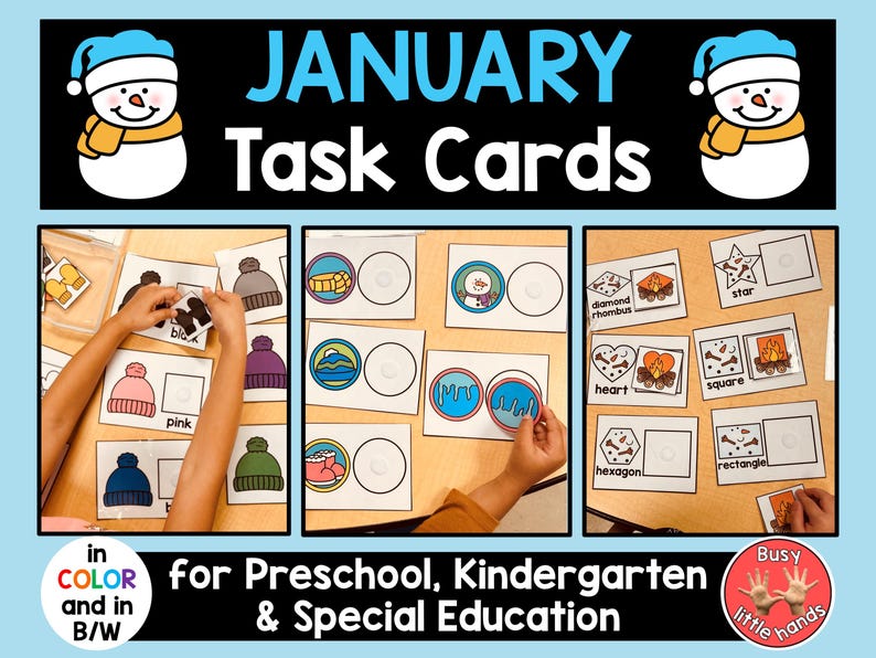 Winter Task Box Printable for Toddlers, Preschoolers, or Kindergarten ...