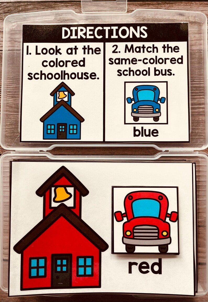 Back-to-school Task Cards Printable for Toddlers, Preschoolers, or ...